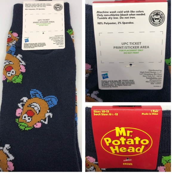 High Point Design | Underwear & Socks | Mr Potato Head Crew Socks ...